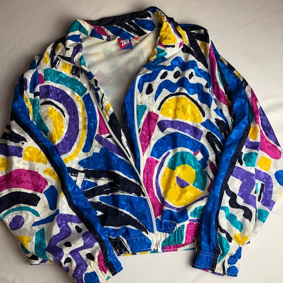 Tail | Jackets & Coats | Vintage Tail Retro Multicolor Zip Up Jacket ...